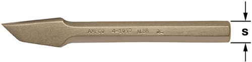 Groove Chisel, Non-Sparking, Non-Magnetic, AMPCO, Lifetime Warranty