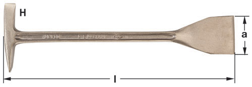 Rust Scraper; 17-3/4" Length; AMPCO S-5; NonSparking, NonMagnetic ...