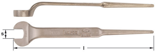 Offset Construction Wrench, Imperial, Non-Sparking, Non-Magnetic, AMPCO ...