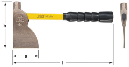 Hatchet, Non-Sparking, Non-Magnetic, AMPCO, Made in USA