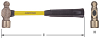 AMPCO Ball Peen Hammer Non-Sparking, Non-Magnetic, Made in USA